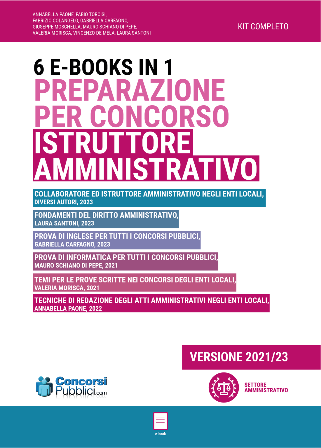 Kit completo Concorso Istruttore Amministrativo (6 e-books)
