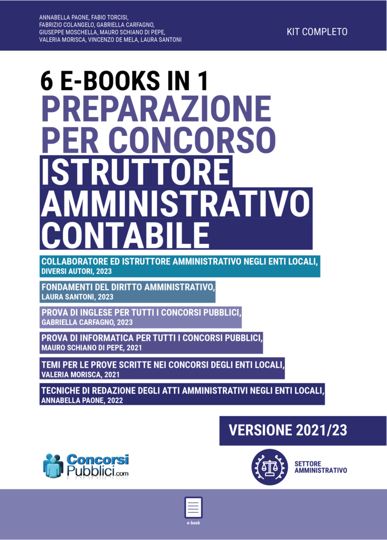 Kit completo Concorso Istruttore Amministrativo (e-book)